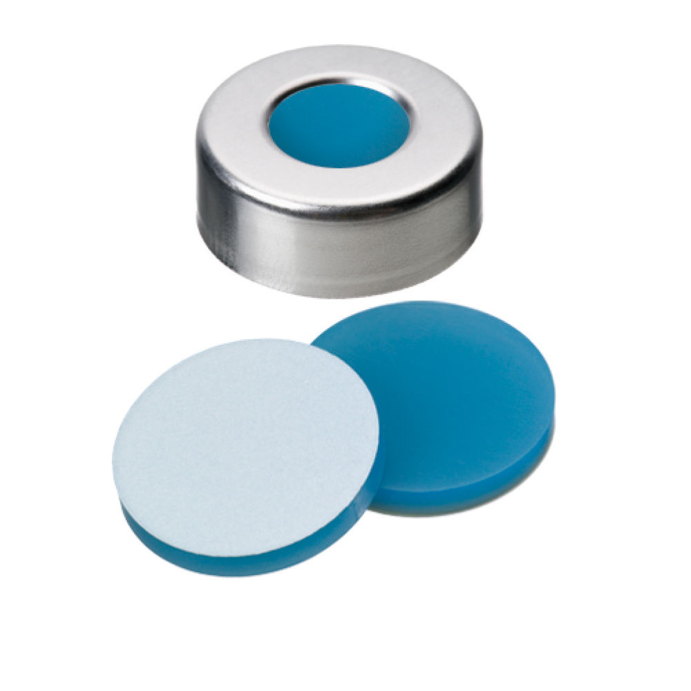 Genetec - Crimp Cap (Clear lacquered) 20 mm, Silicone/PTFE Septa - Lock ...