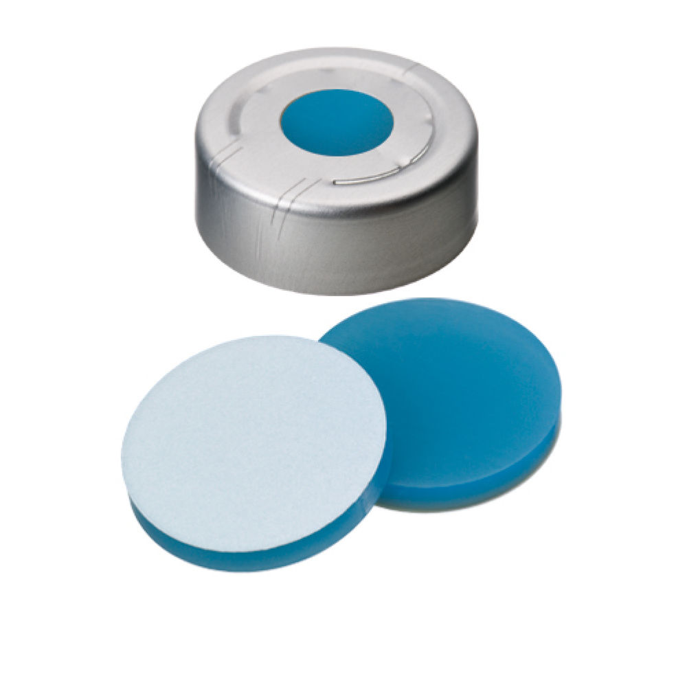 Genetec - Crimp Cap (Clear lacquered) 20 mm, Silicone/PTFE Septa - Lock ...