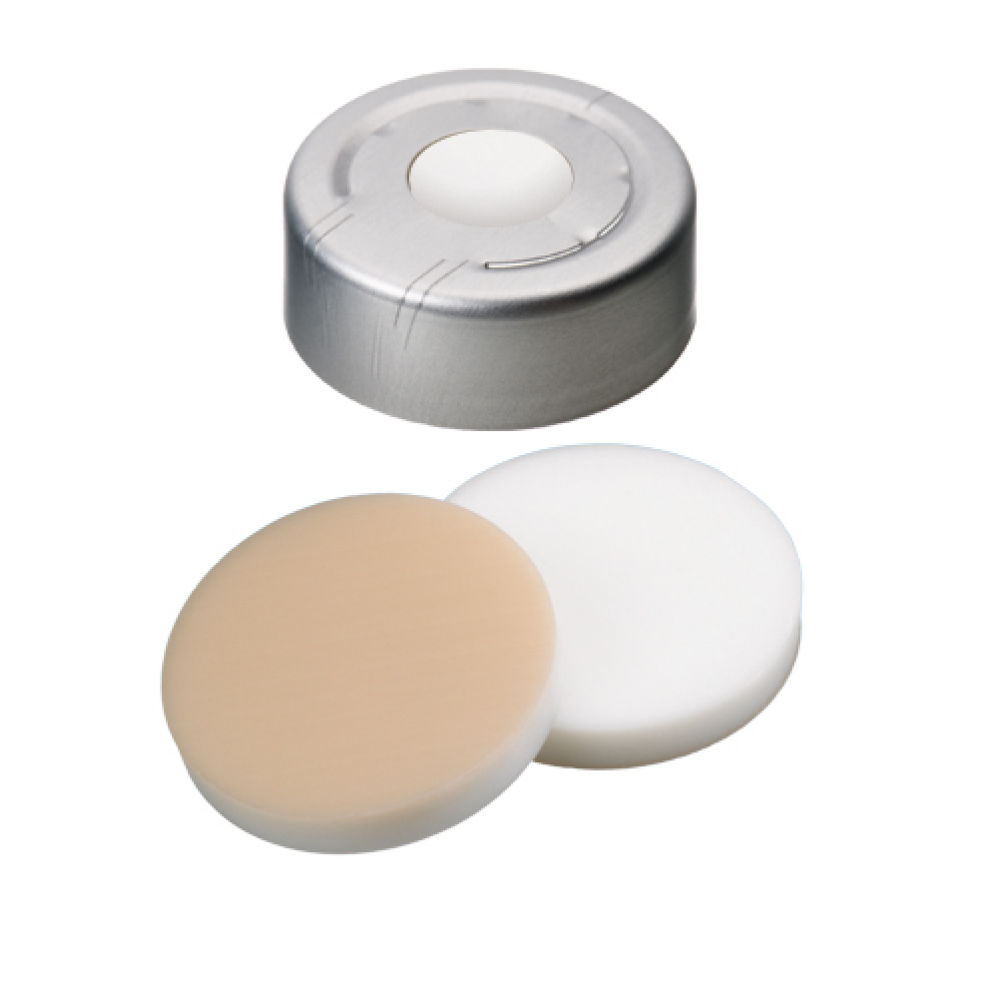 Genetec - Crimp Cap (Clear lacquered) 20 mm, Silicone/PTFE Septa - Caps ...