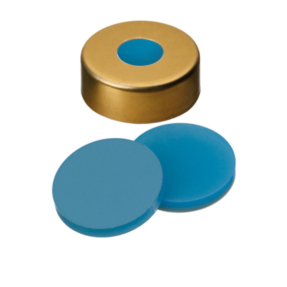 Genetec - Crimp Cap (Gold lacquered) 20 mm, Silicone/PTFE Septa - Caps ...