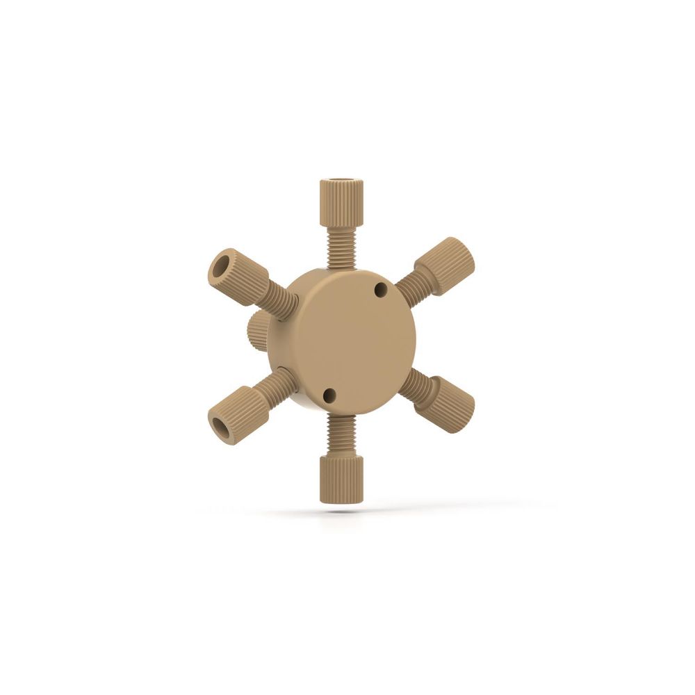 Genetec - Low Pressure - Manifold 7 Port, PEEK, Flat-Bottom - 1/4-28 ...